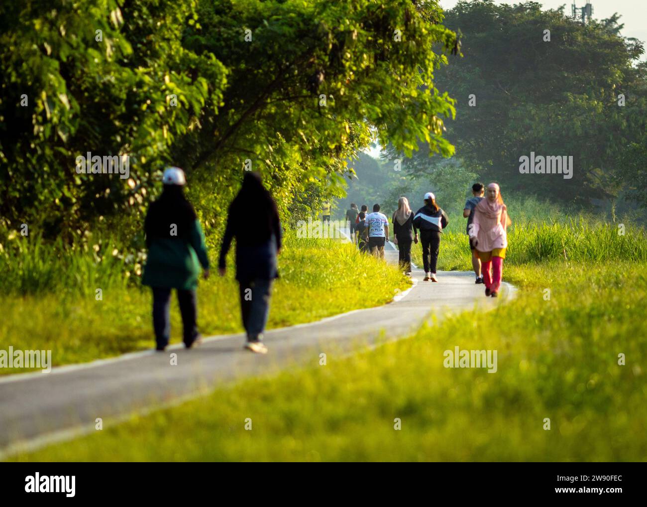 Morning brisk walk at Kajang, Selangor Stock Photo - Alamy