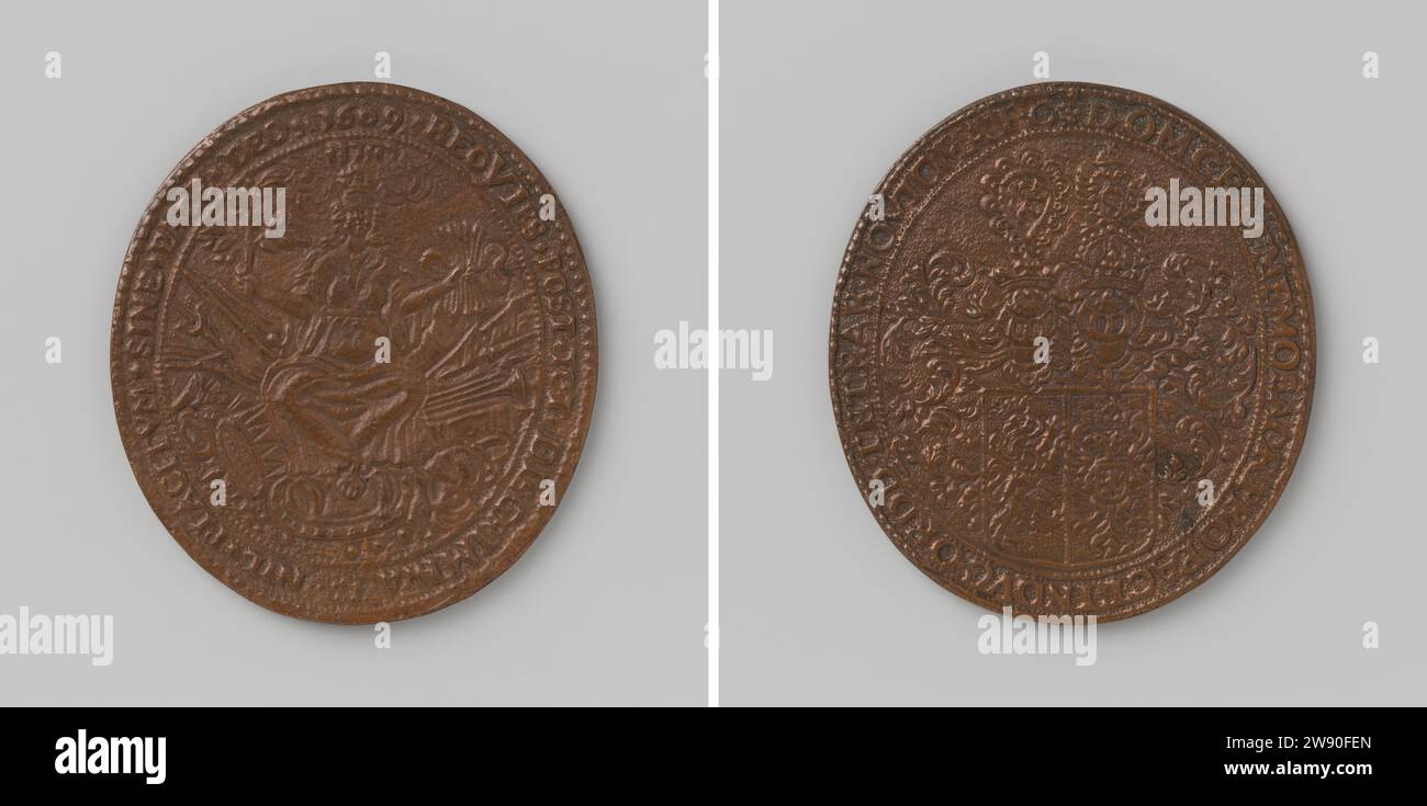 Twelve -year file, Anonymous, 1609 copy. history medal Bronze oval ...