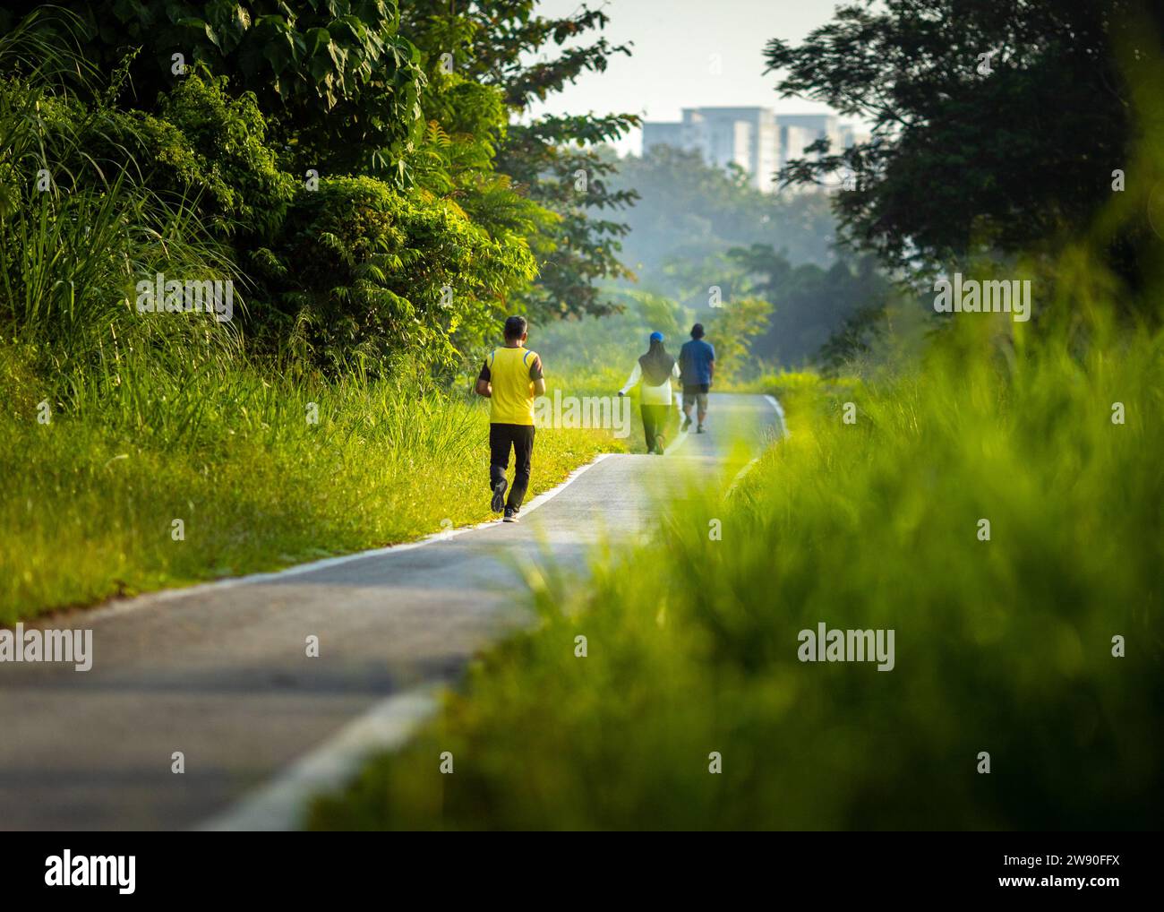 Morning brisk walk at Kajang, Selangor Stock Photo - Alamy