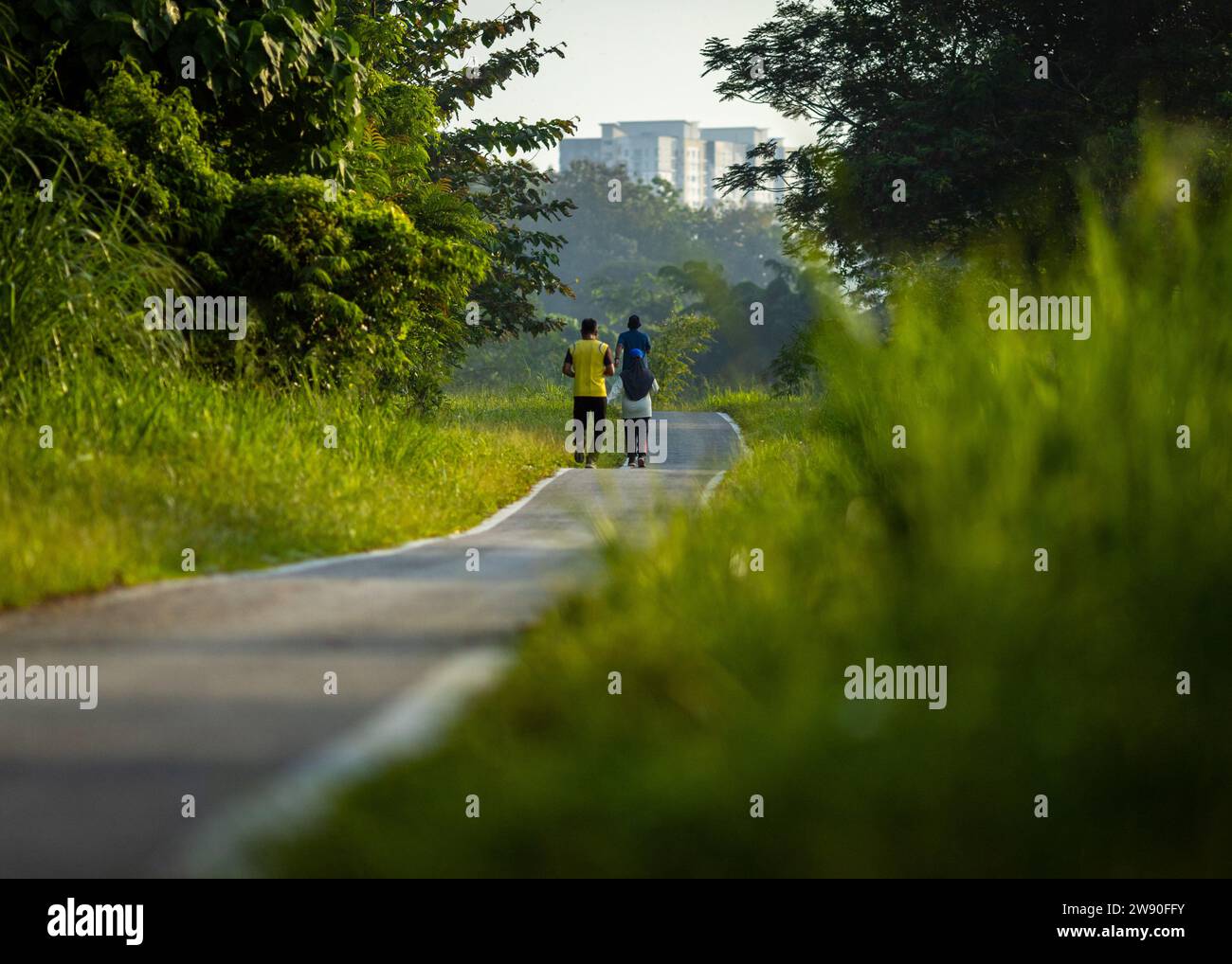 Morning brisk walk at Kajang, Selangor Stock Photo - Alamy