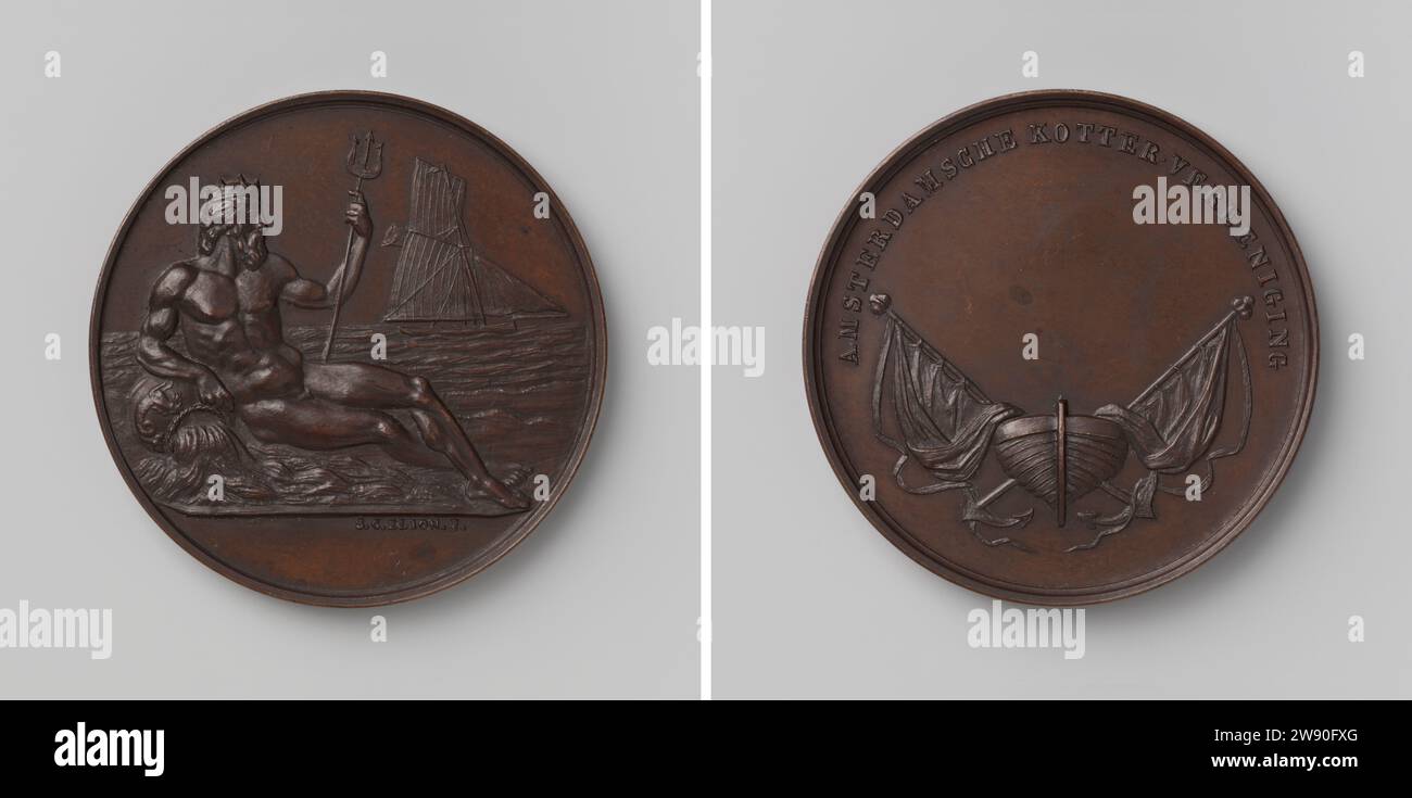 Amsterdamsche Kottervereniging, Samuel Cohen Elion, 1850 award medal ...