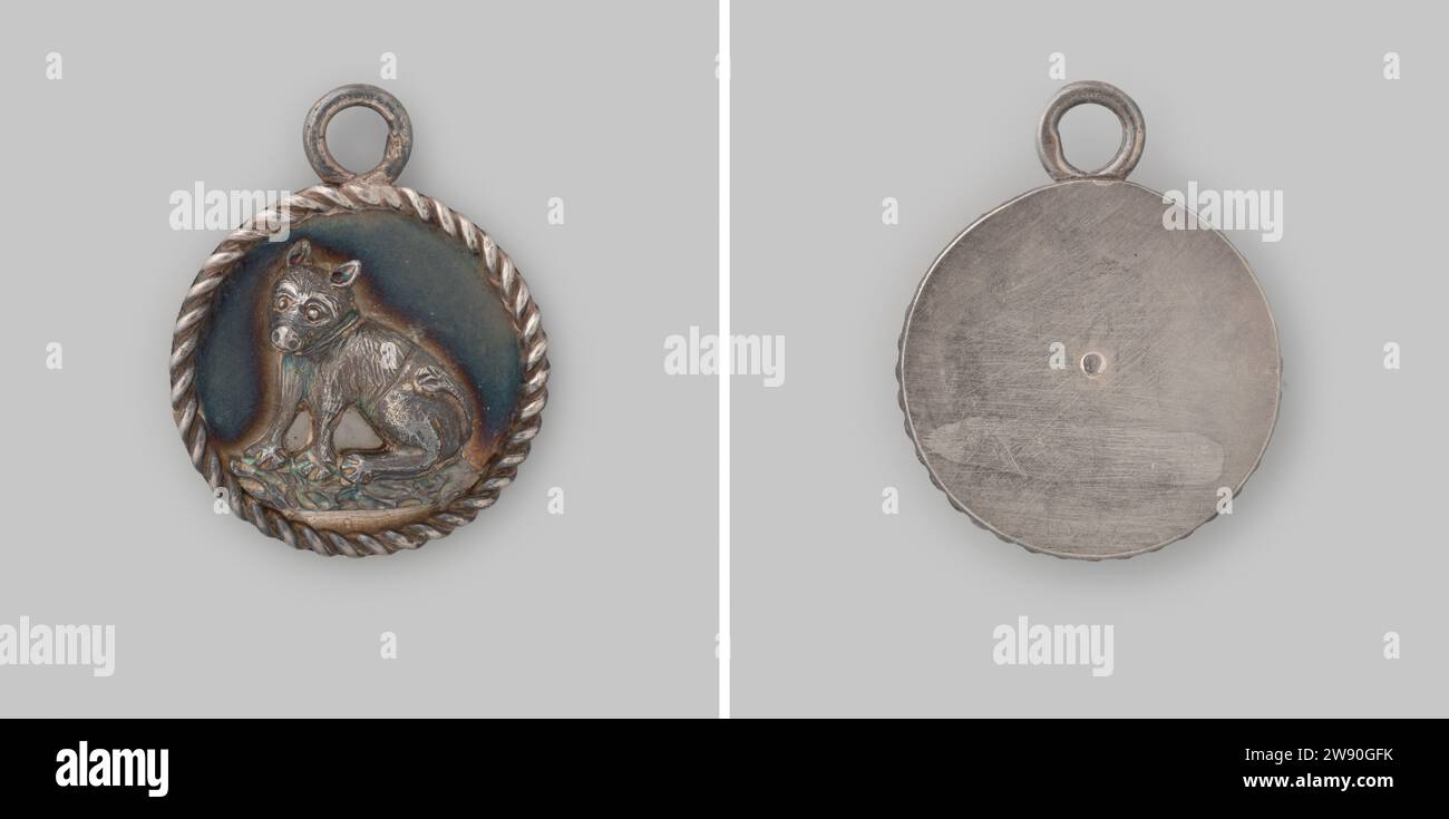 Keeshondje, anonymous, 1784 - 1787 Keeshondje, one -sided silver ...