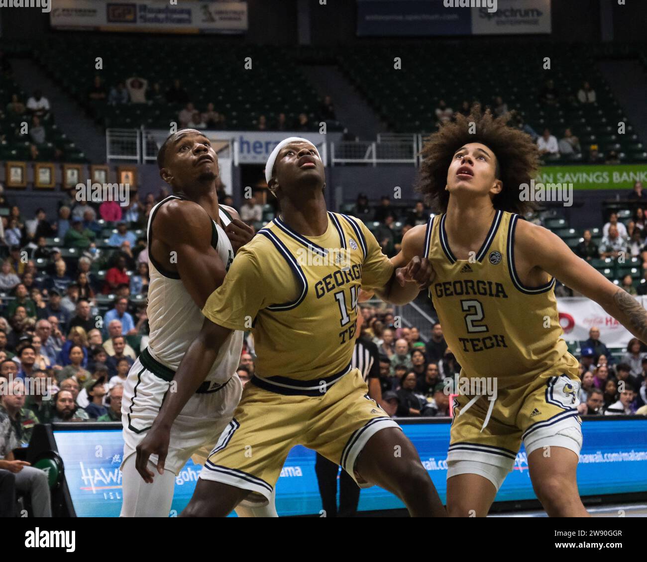 December 22, 2023: Georgia Tech players Kewacle Reeves Jr. (14) and ...