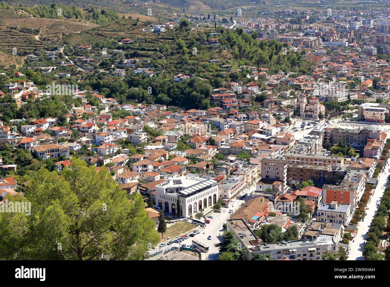 View from above to the town Berat Berati, Albania Stock Photo - Alamy