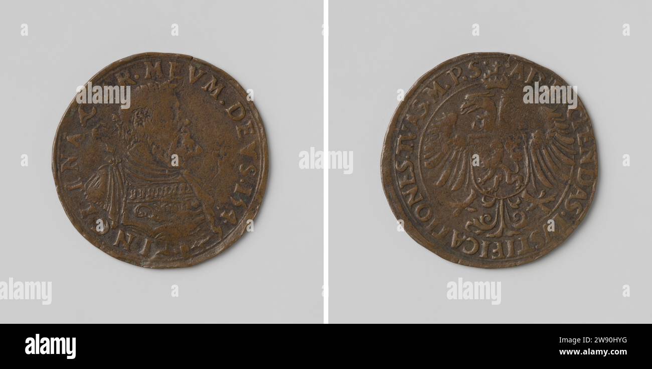 Karel V, German Emperor, Wens Vrede, Anonymous, 1545 live Copper medal ...