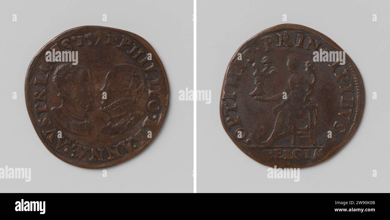 Philip II and Anna-Maria, King and Queen of Spain, Anonymous, 1571 live ...