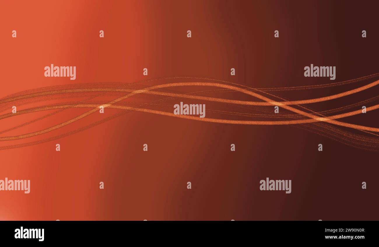 Brown gradient and horizontal background. Gold lines waves Stock Photo ...