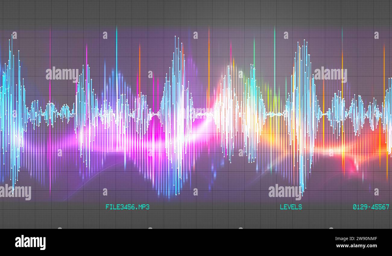 voice recognition waveform and spectrum illustration Stock Photo - Alamy