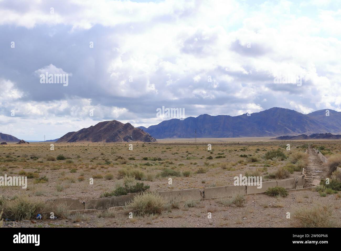 landscape view in the region of Issyk-Kul Lake near the Orto Tokoy ...