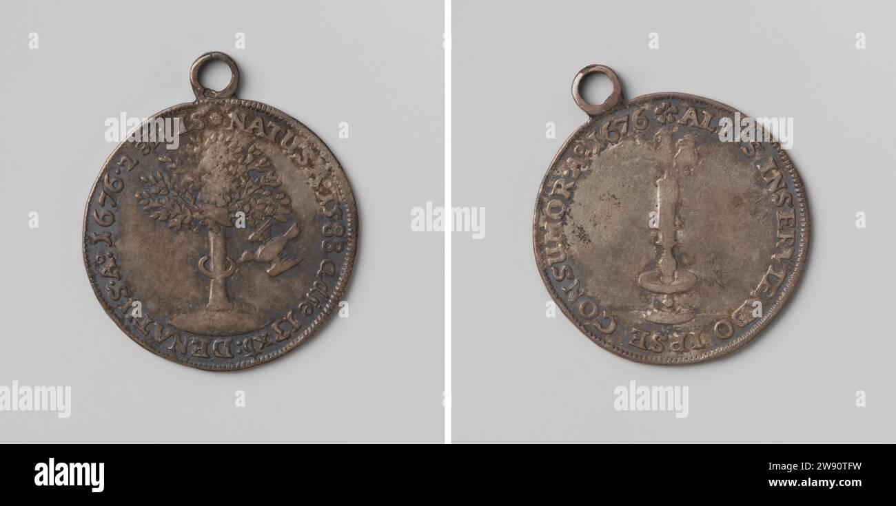 Death of J. Schroetering, mayor of Hamburg, Anonymous, 1676 live Silver ...