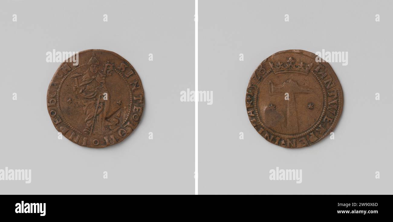 St. Eligius or Smids Guild of Antwerp, Anonymous, 1528 medal Copper ...