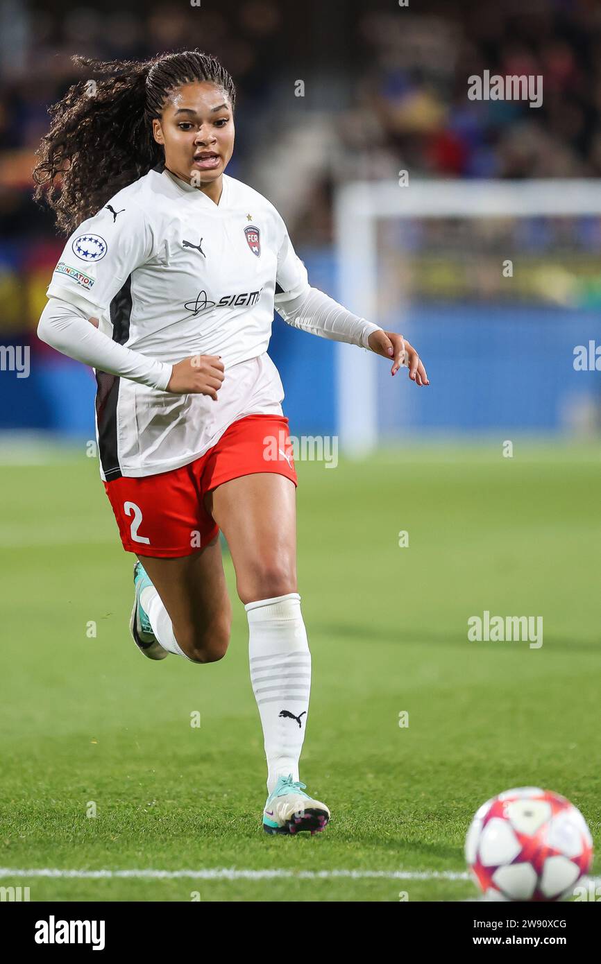 Barcelona, Spain. 21st, December 2023. Isabella Bryld Obaze (2) of FC ...