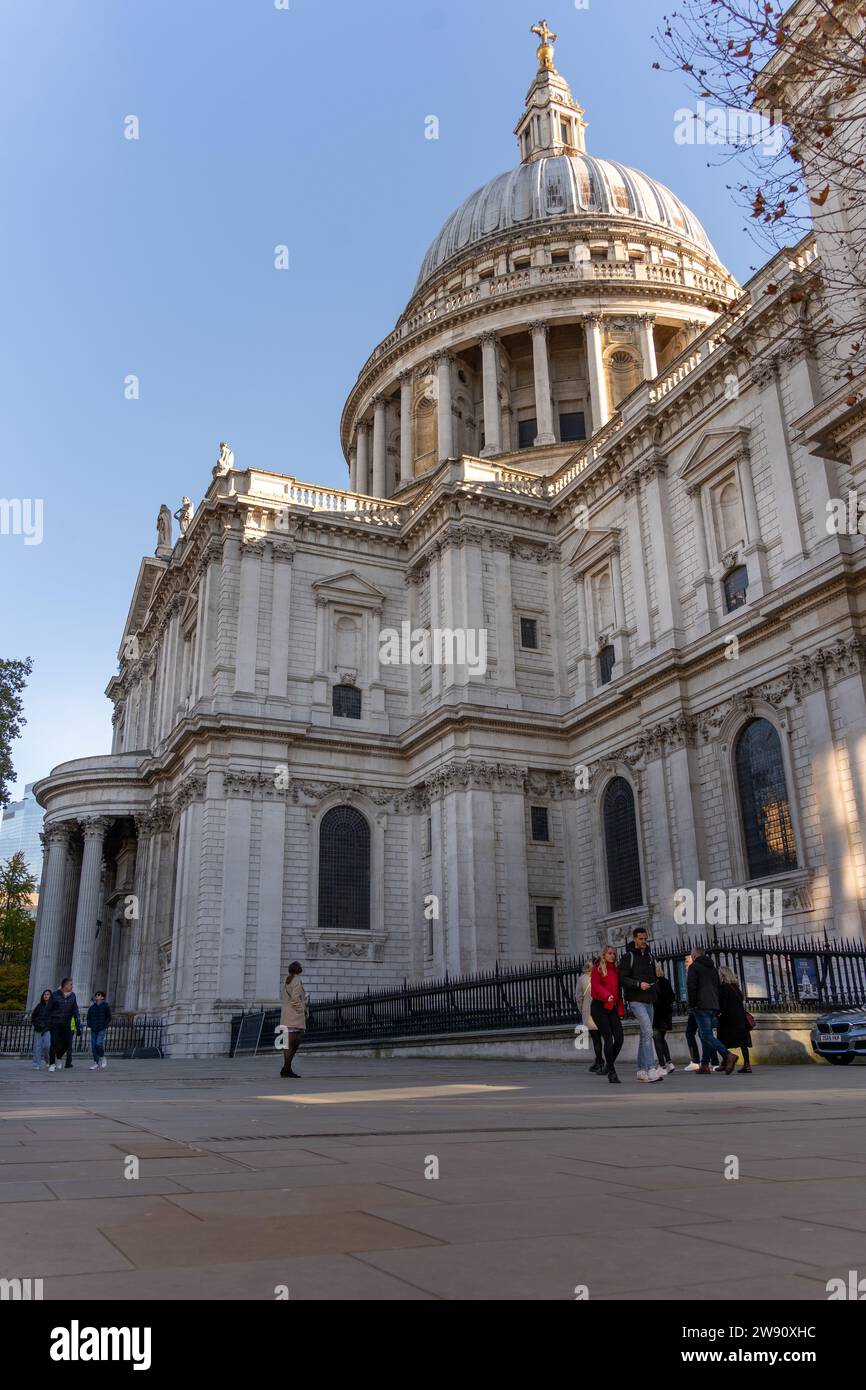 London, UK - 25 November 2023: View of St Paul's Cathedral and dome ...