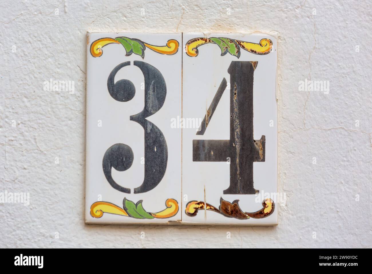 Number 34 on wall hi-res stock photography and images - Alamy