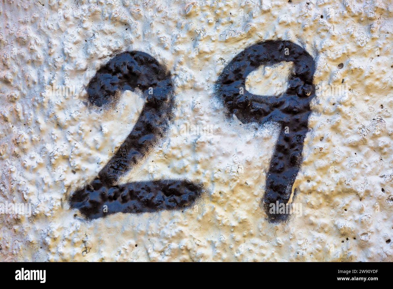 Old Weathered House Number 29, Drawing Stock Photo - Alamy