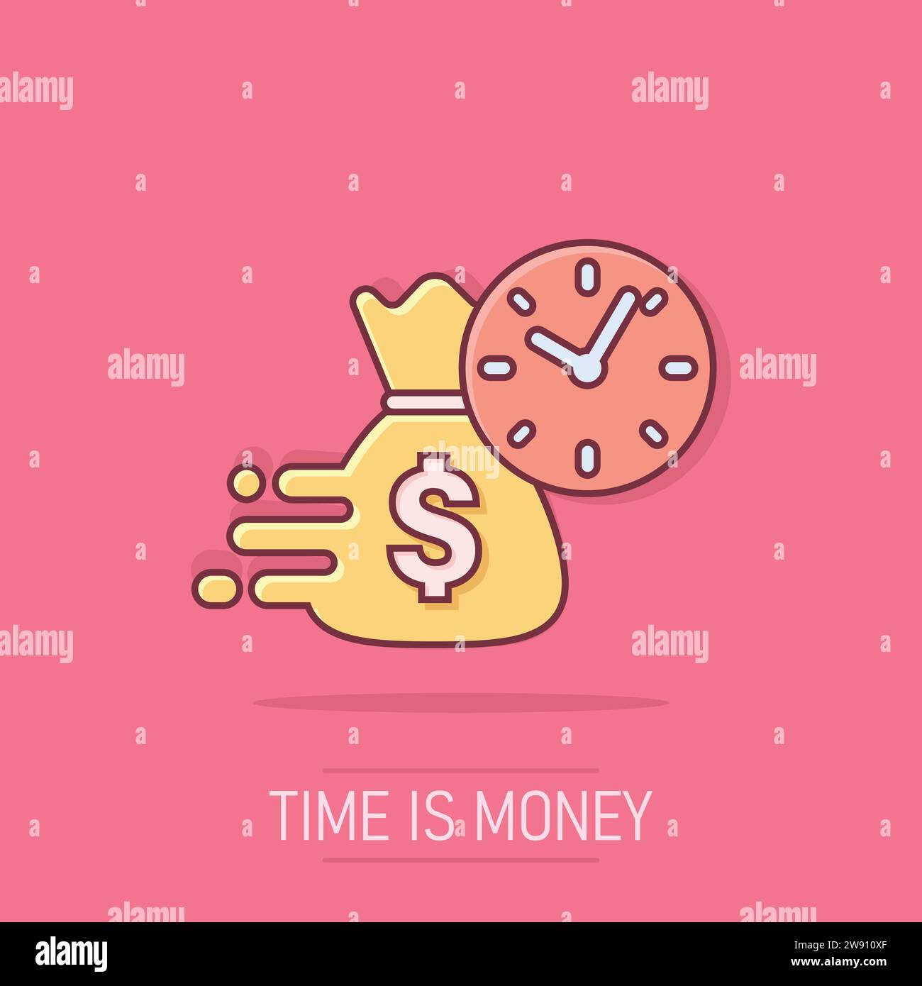 Vector cartoon business and finance management icon in comic style ...