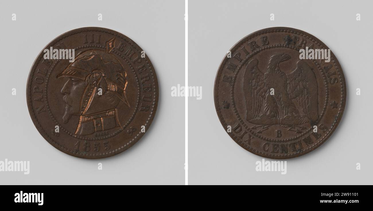 Napoleon III Bonaparte, Emperor of the French, Spot Medal made of ten ...