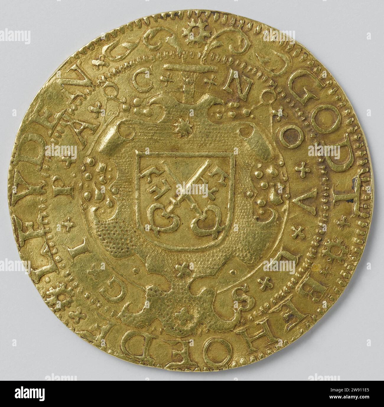 Twelve emergency coins from Dutch cities, anonymous, 1574 coin. siege ...