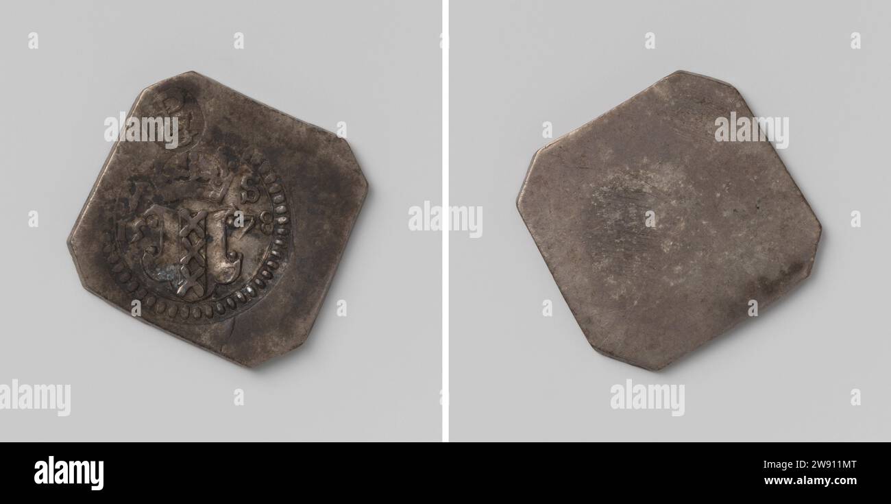 Five penny, emergency coin from Amsterdam, beaten during the siege from ...