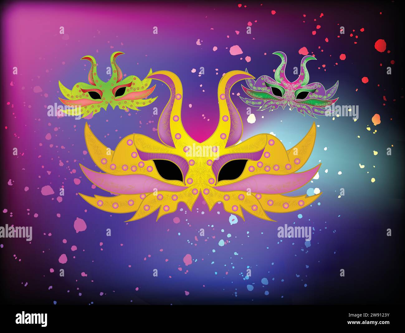 Festive masks Stock Vector Images - Alamy