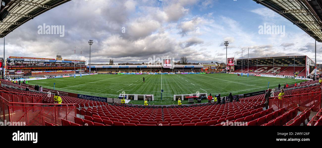 Kingsholm Stadium, Gloucester, Gloucestershire, UK. 23rd Dec, 2023 ...