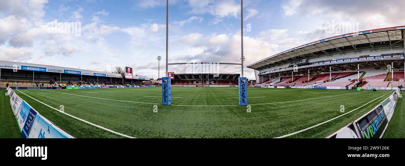 Kingsholm Stadium, Gloucester, Gloucestershire, UK. 23rd Dec, 2023 ...