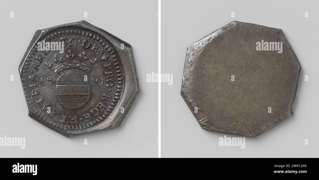 Fifty Stuiver, emergency coin from Aire, taken by the allies, beaten by ...