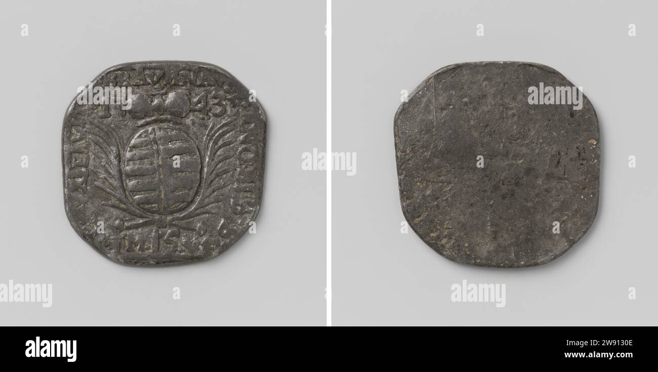 Fifteen Kreuzer, emergency coin from Braunau, beaten during the siege ...