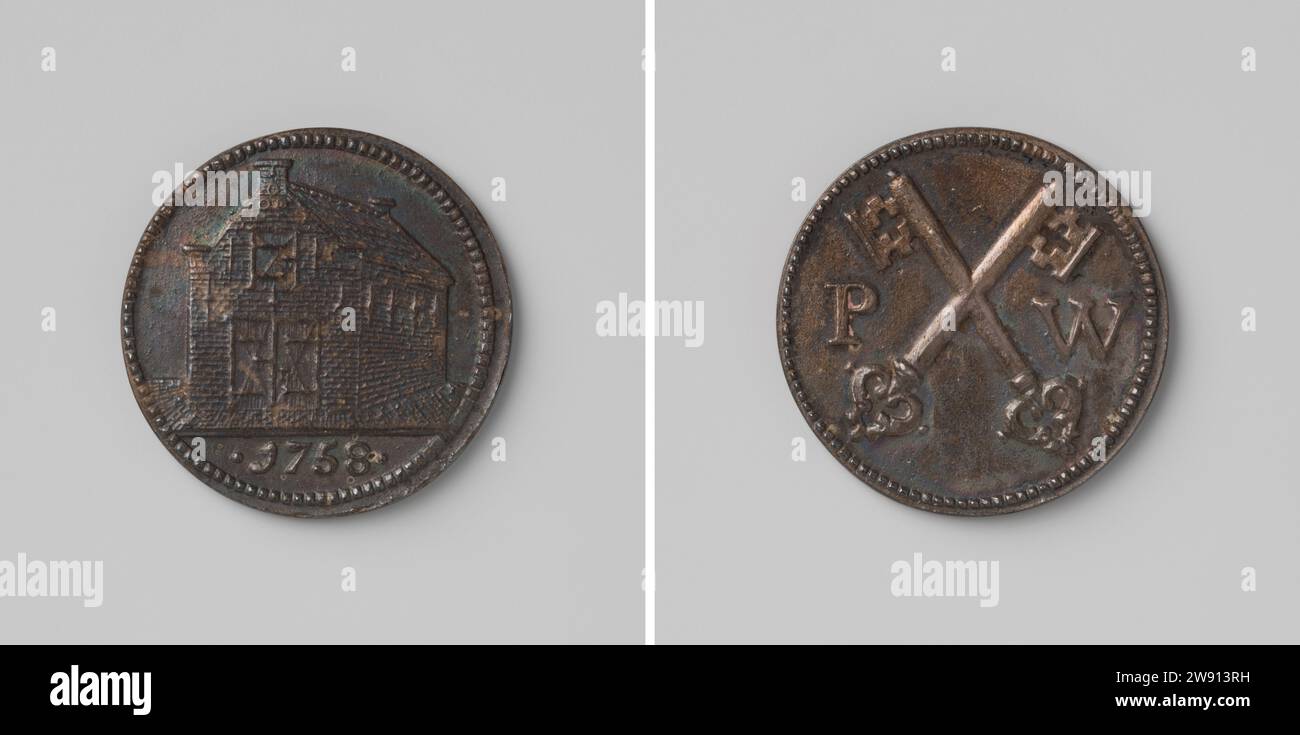 Walloon congregation of Leiden, Anonymous, 1758 Silver medal. Front ...