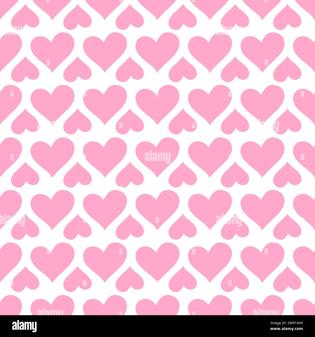 Soft pink heart shape, love symbol, seamless pattern design template ...