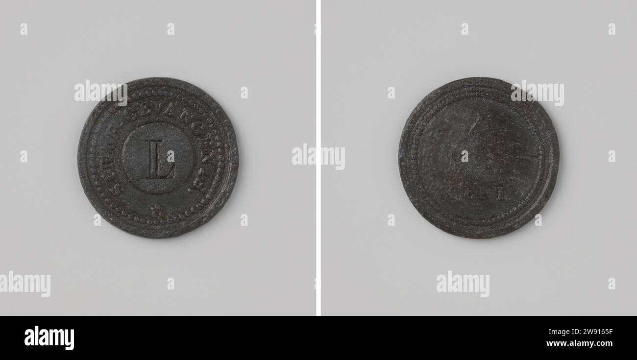 Prison in Leiden, Huismunt worth 1 Cent, Anonymous, 1834 - 1861 coin ...