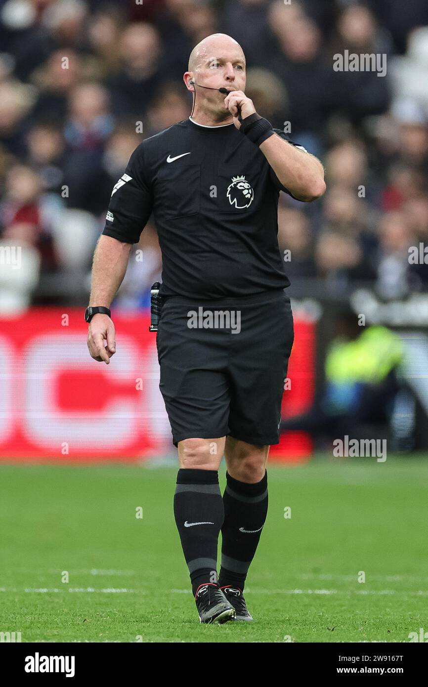 Referee Simon Hooper during the Premier League match West Ham United vs ...