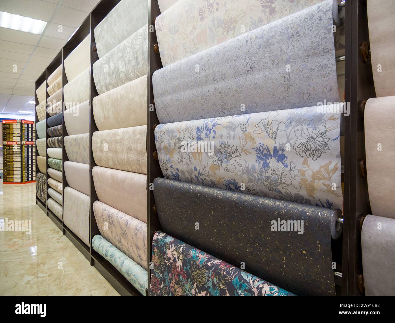 Wallpaper sample rolls hi-res stock photography and images - Alamy