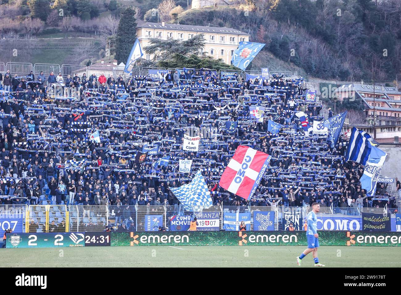 Como, Italy. 23rd Dec, 2023. Ultras Como 1907 during Como 1907 vs ...