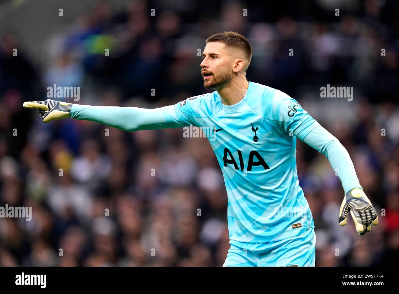 Tottenham Hotspur goalkeeper Guglielmo Vicario during the Premier ...