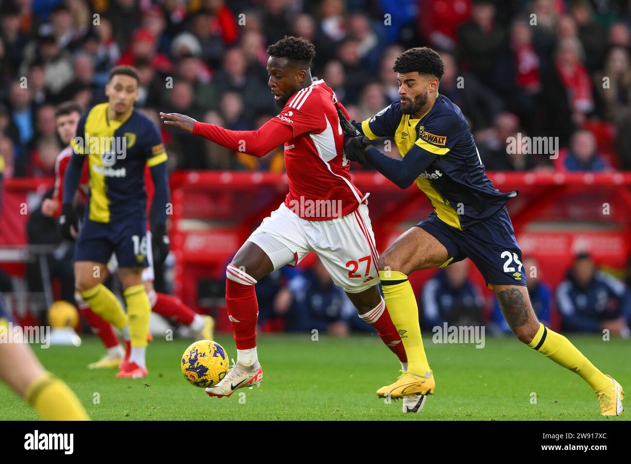 Nottingham, UK. 23rd Dec 2023. Divock Origi of Nottingham Forest under ...