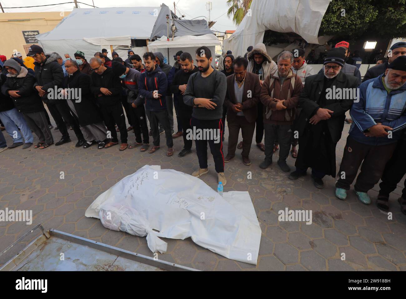 Relatives of the Palestinians died in Israeli attacks, mourn as they ...