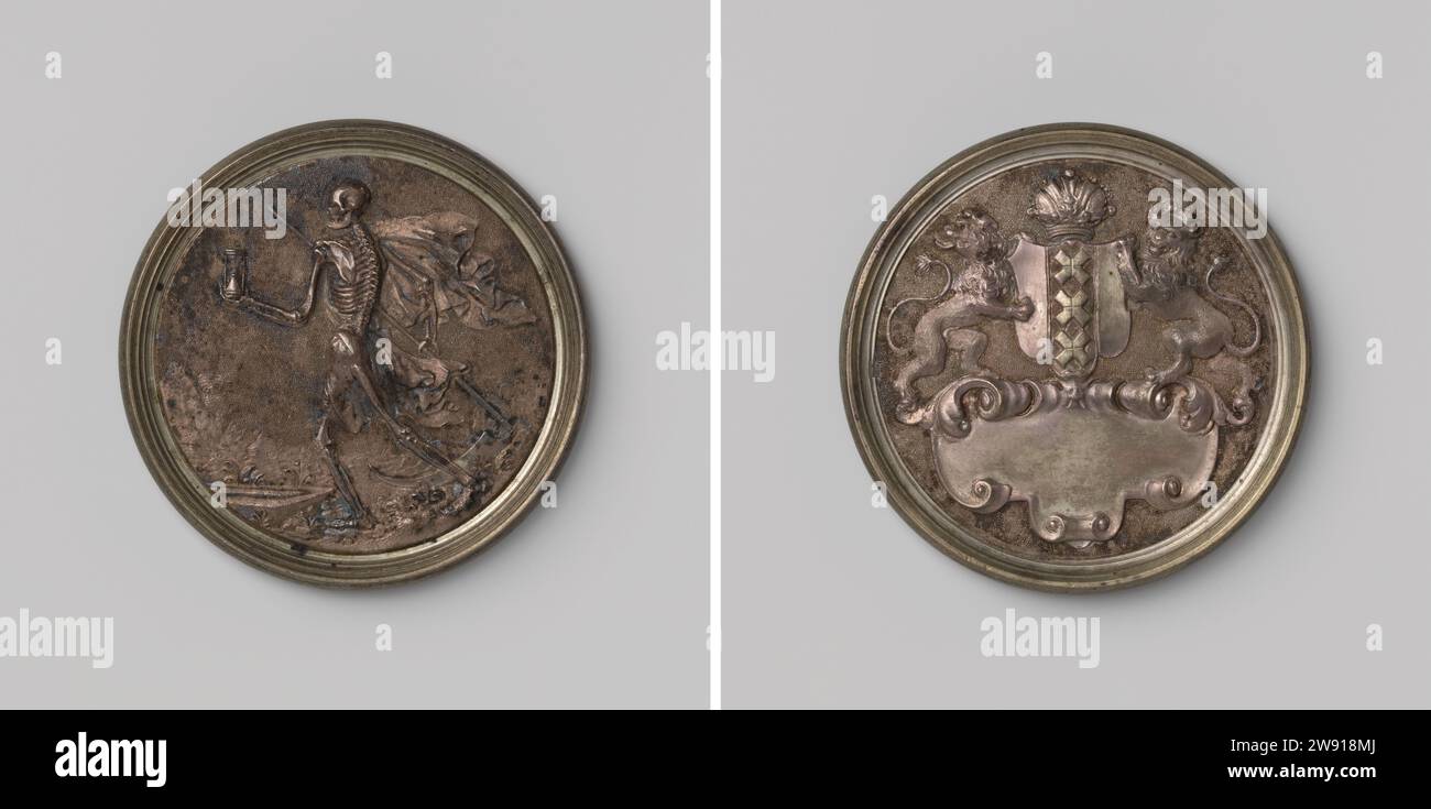 Surgeons Guild in Amsterdam, Anonymous, 1600 - 1699 medal Silver guild ...