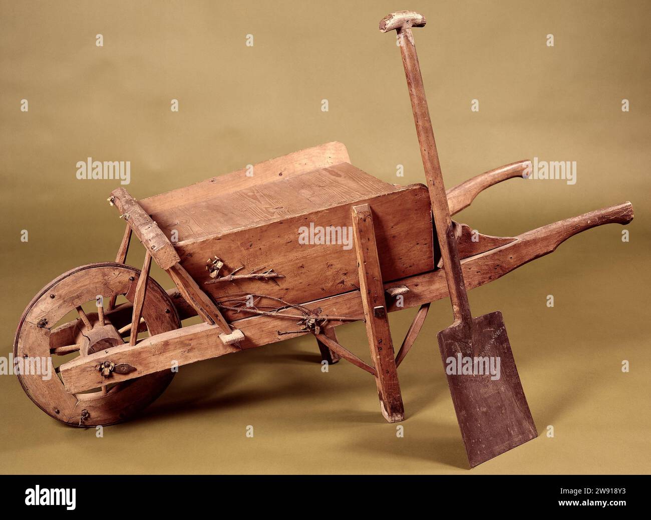 Wheelbarrow with which a start was made on the works on the North Sea ...