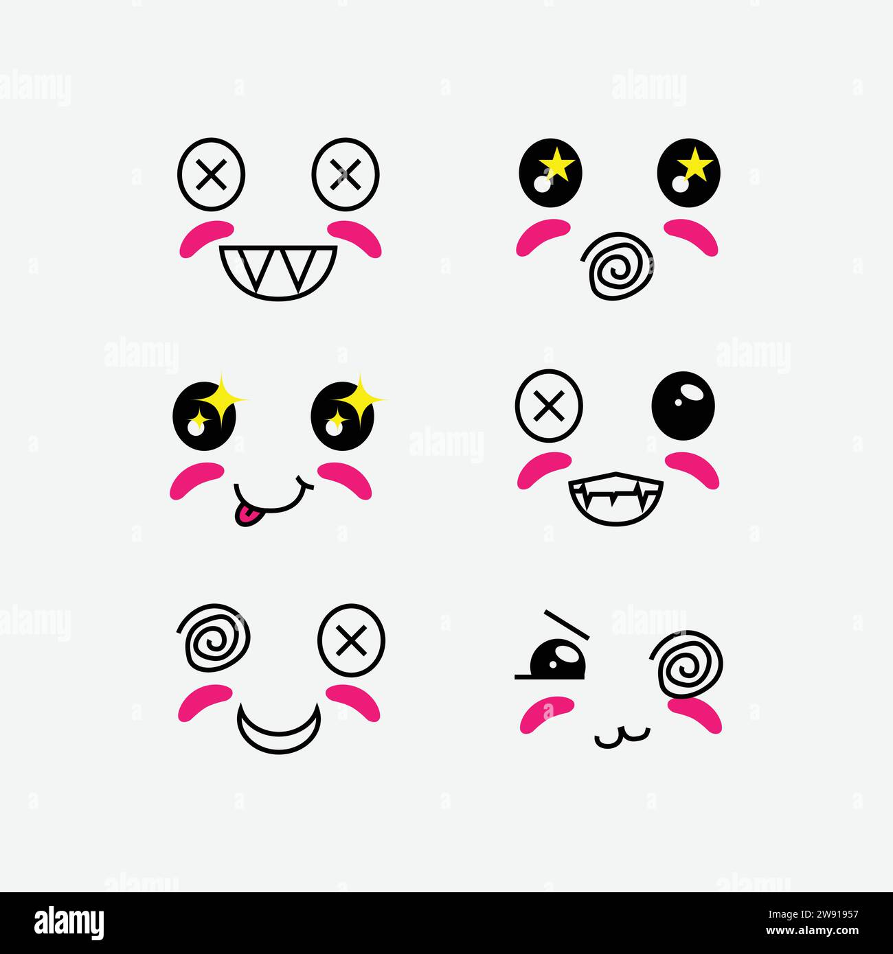 Expressive face vector vectors hi-res stock photography and images - Alamy