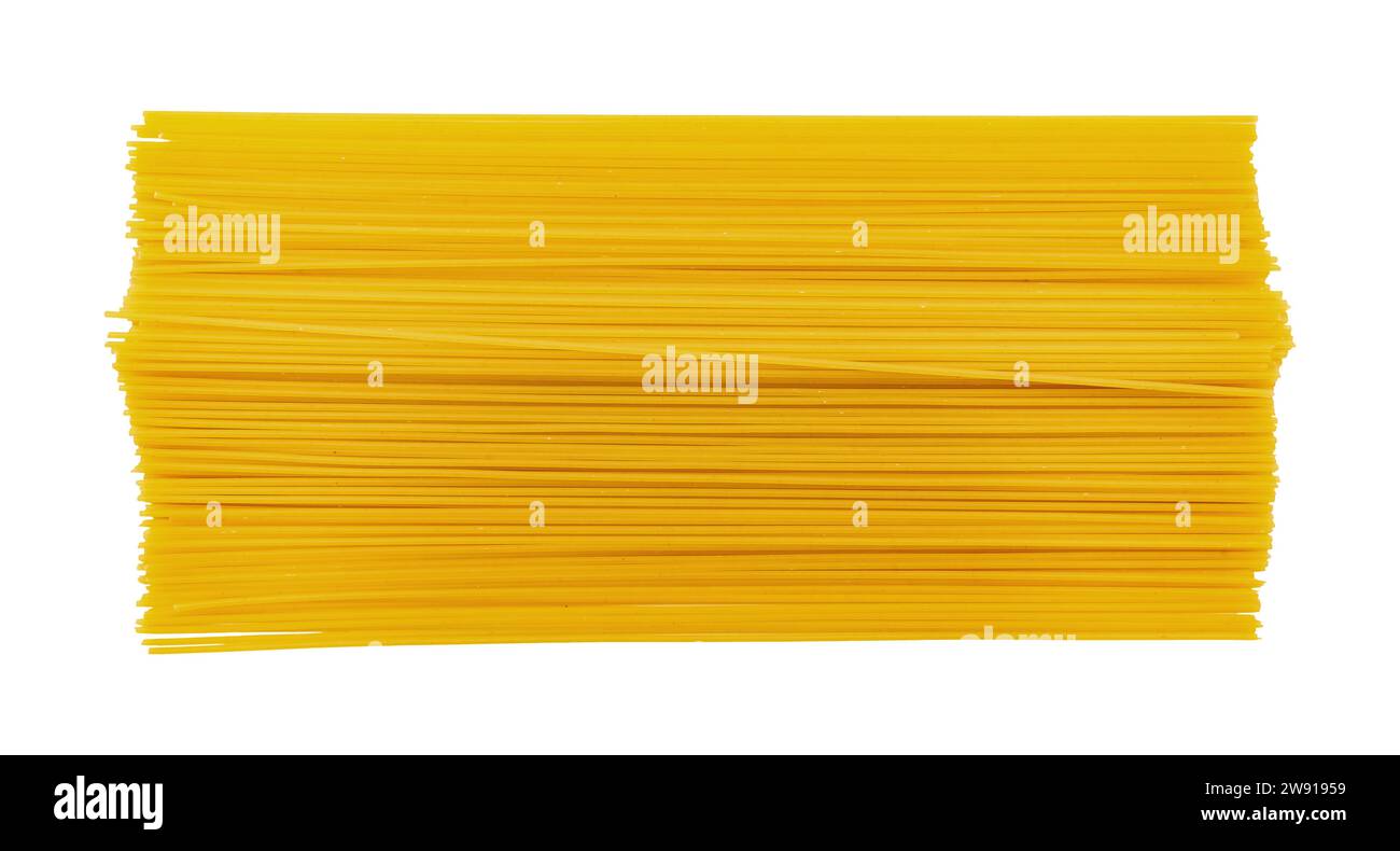 Spaghetti on a white background. Dry raw pasta isolate Stock Photo - Alamy