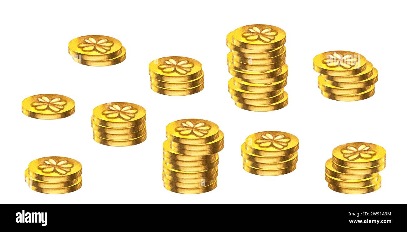Yellow coin texture hi-res stock photography and images - Alamy