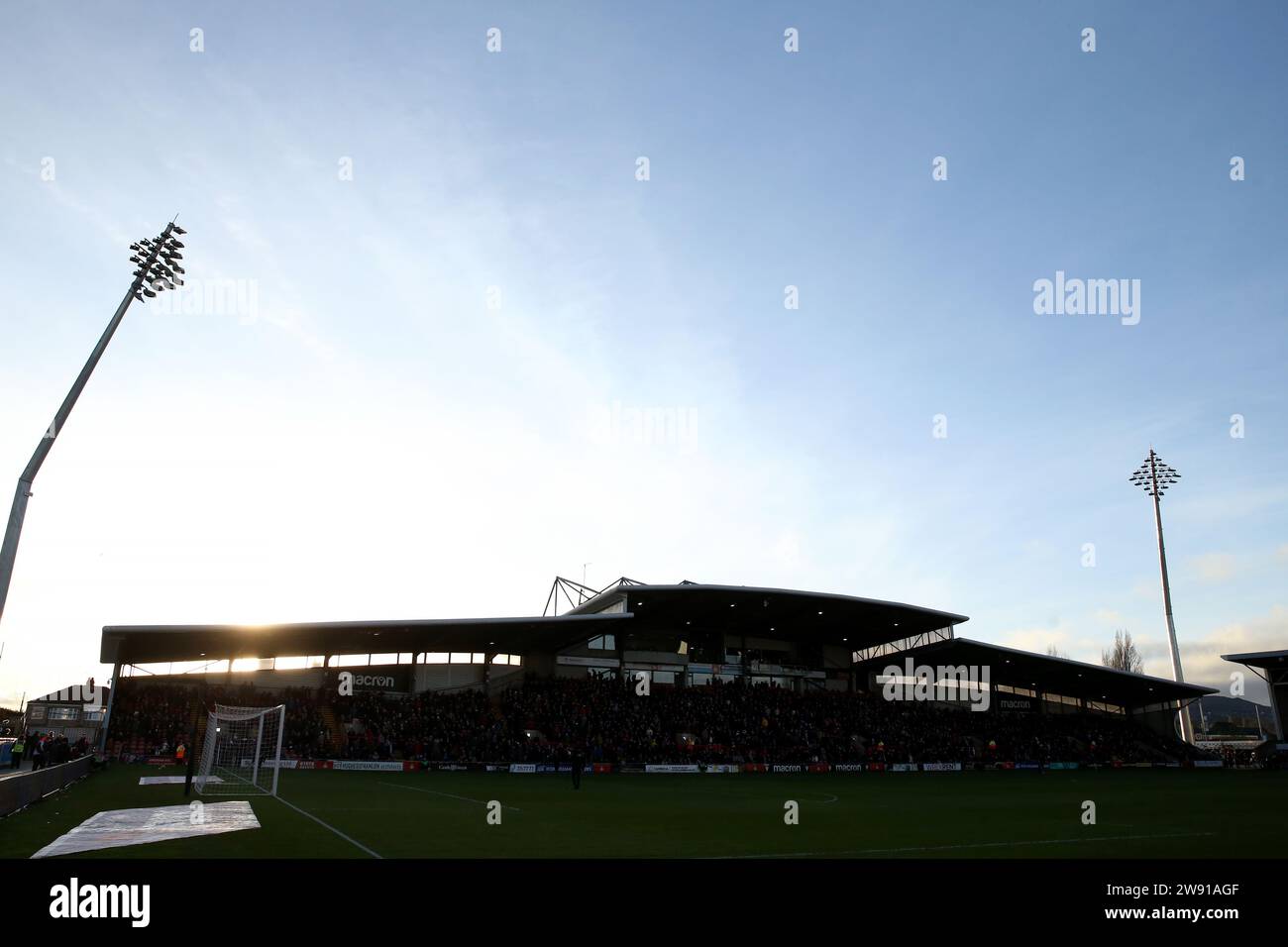 A Silhouette of the SToK Cae Ras, Wrexham. Picture date: Saturday ...