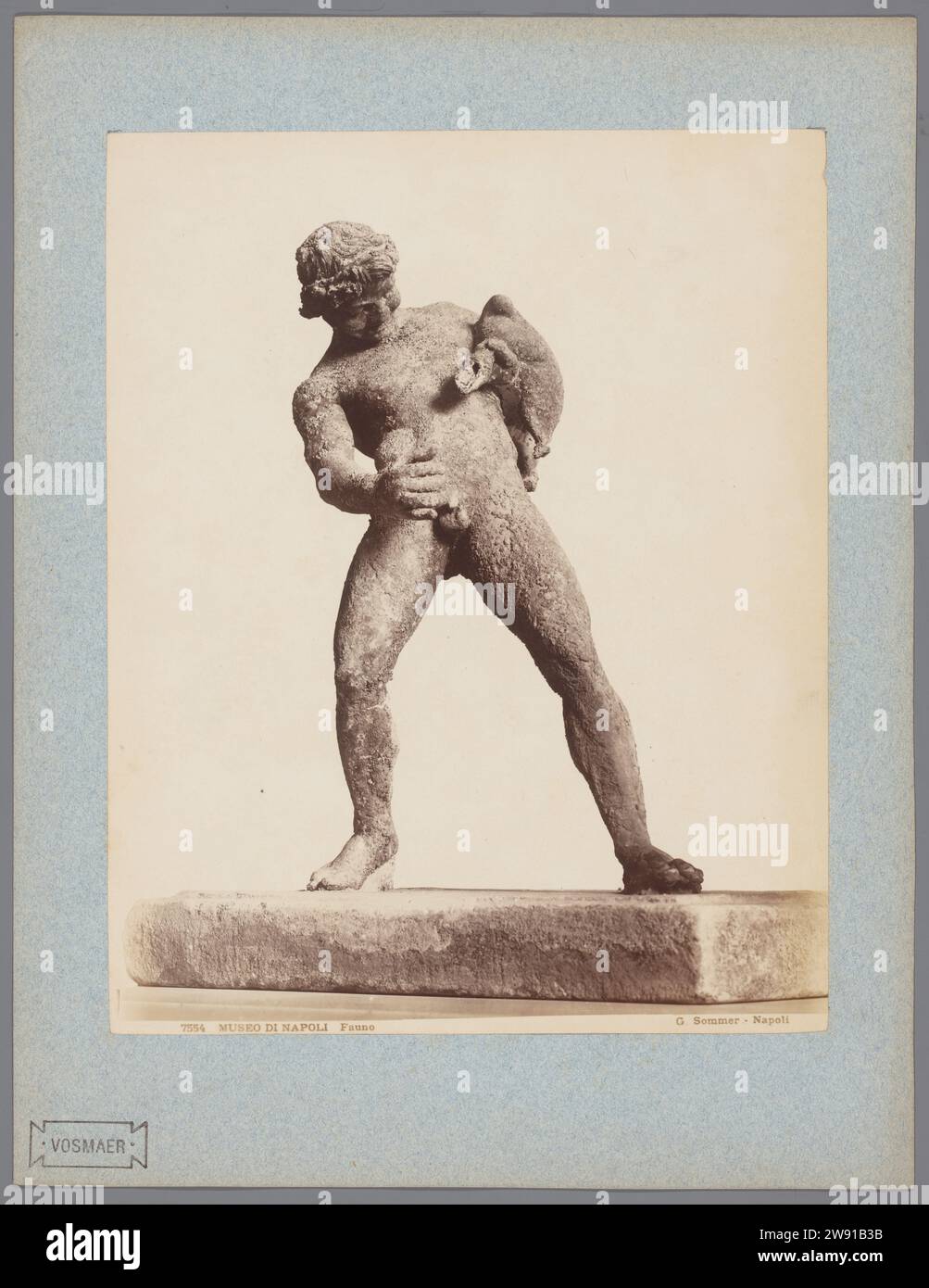 Faun sculpture in the Museo di Napoli in Naples, Giorgio Sommer, After ...