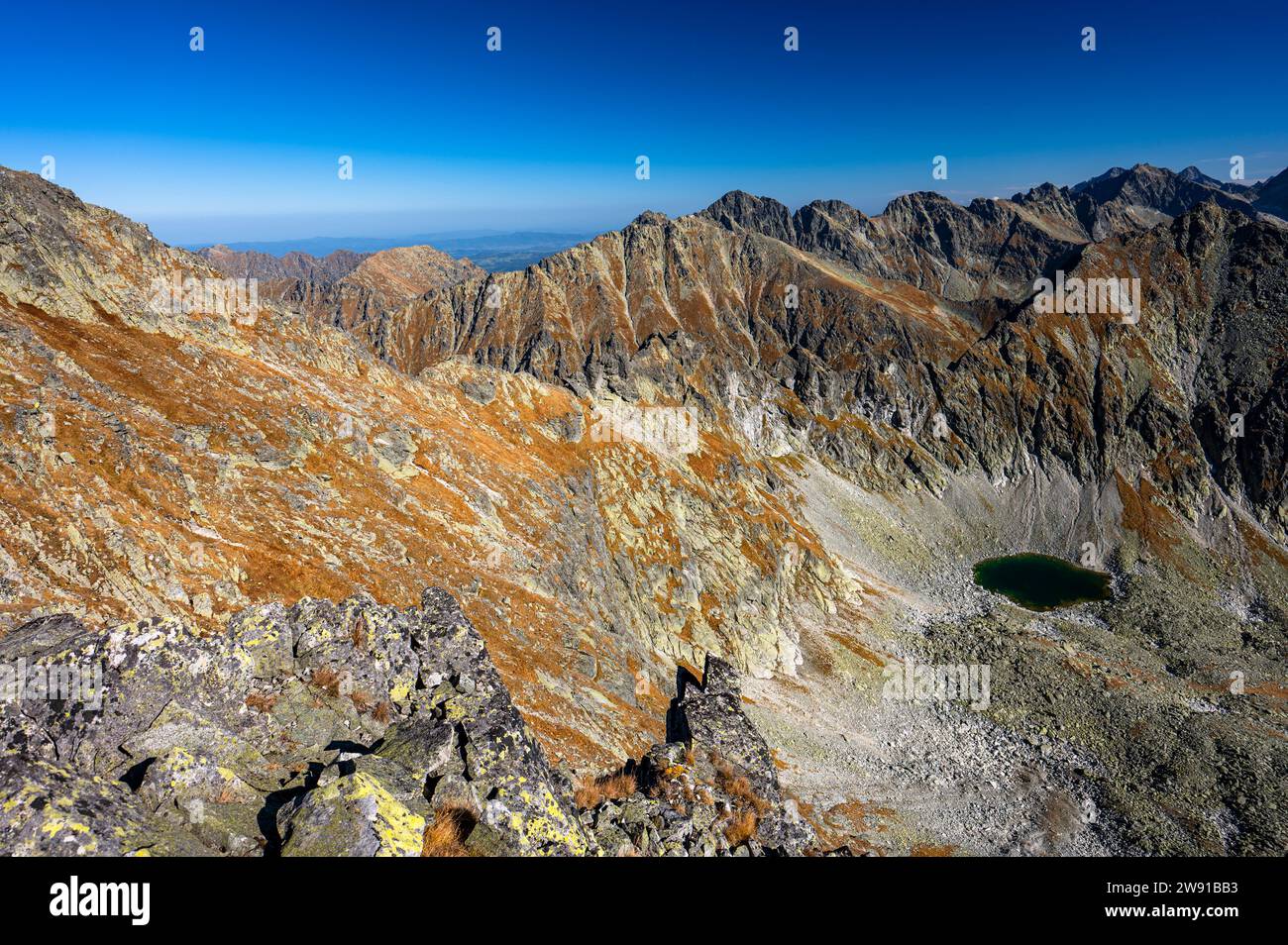 Autumn landscape of the High Tatras. One of the most popular travel ...