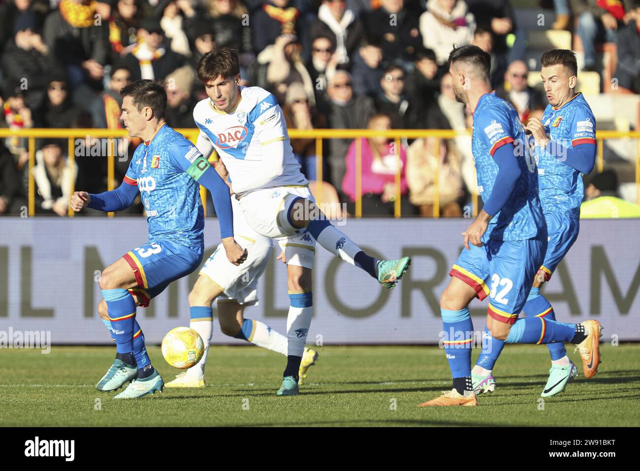 Catanzaro, Italy. 23rd Dec, 2023. Gennaro Borrelli (Brescia) goes to ...