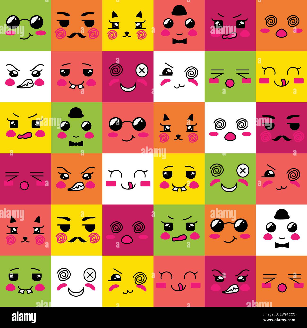 Faces poster Stock Vector Images - Alamy