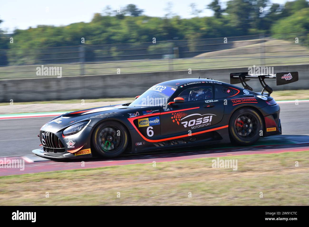 Scarperia, 29 September 2023: Mercedes Sls Amg of team Akm Motorsport drive by Sandrucci Gustavo ...