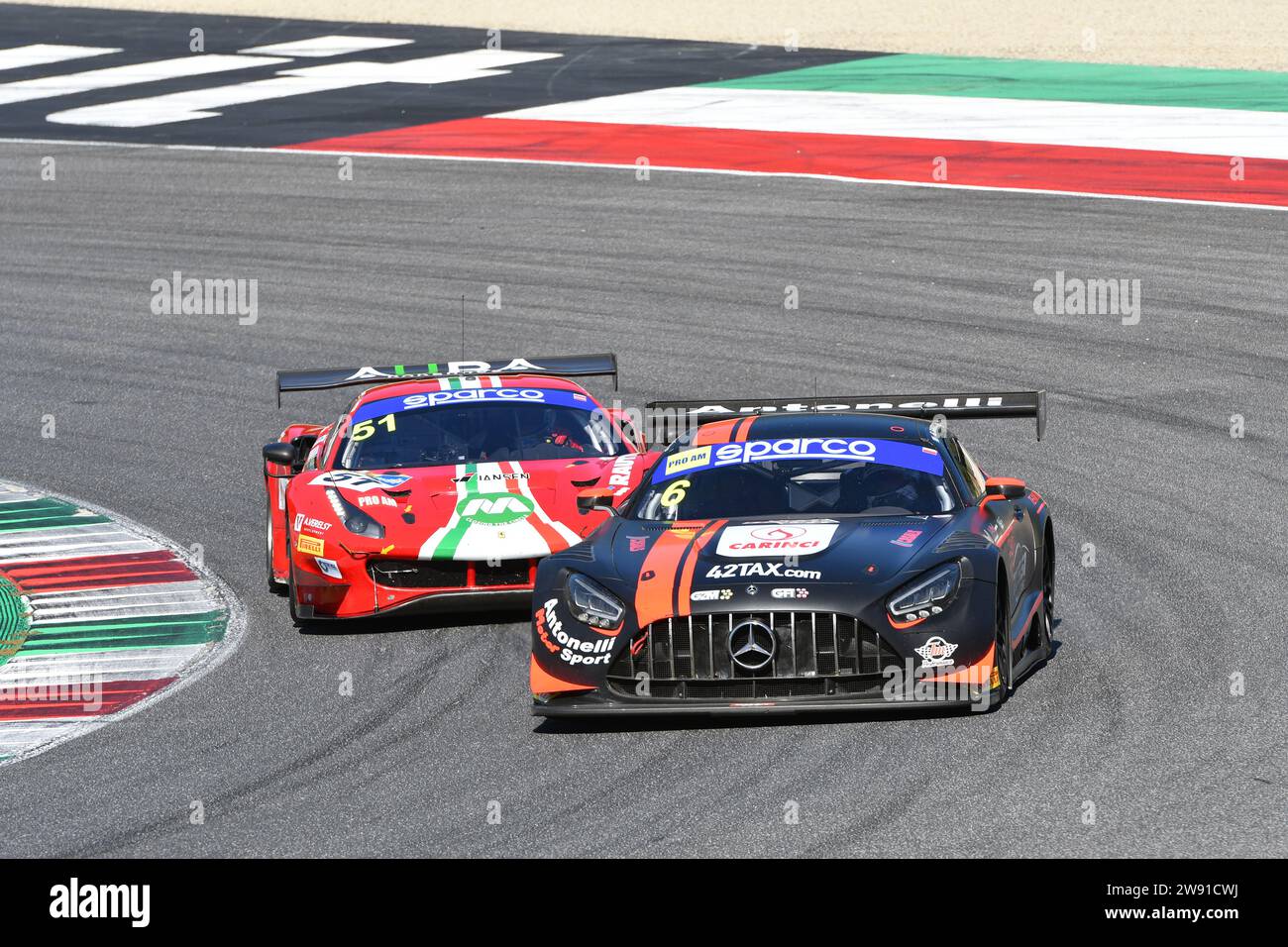 Scarperia, 29 September 2023: Mercedes Sls Amg of team Akm Motorsport drive by Sandrucci Gustavo ...