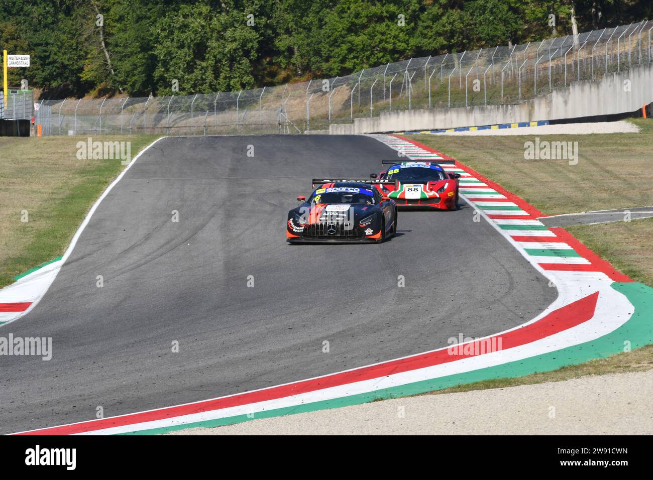 Scarperia, 29 September 2023: Mercedes Sls Amg of team Akm Motorsport drive by Sandrucci Gustavo ...